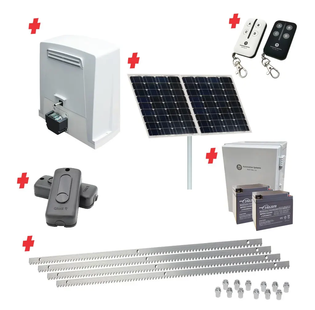 Super Duty COMMERCIAL GRADE Automatic Sliding Gate With BKV1500 Solar ...